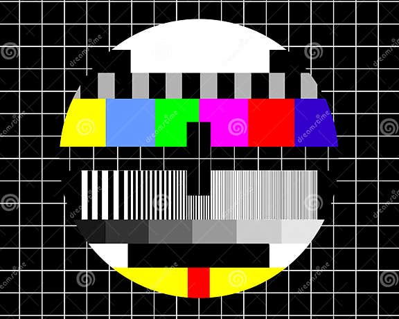 Blank TV - test screen stock illustration. Illustration of media - 4121794