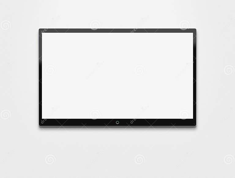 Blank TV at the wall stock photo. Image of frame, electronics - 25271606