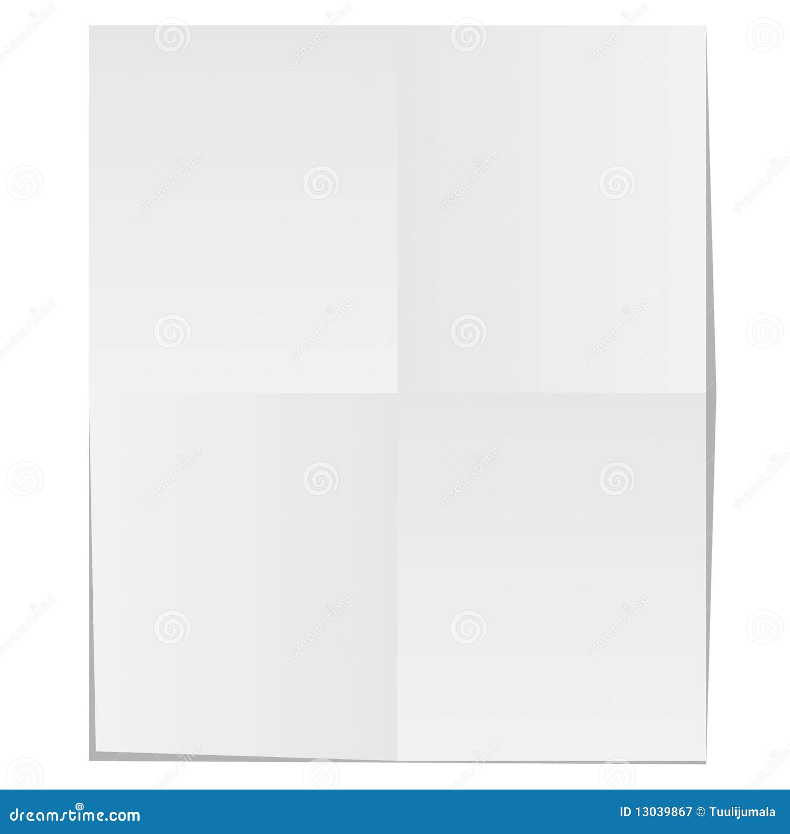 Blank Unfolded Paper Map Template Three Dimensional Perspective Vector ...
