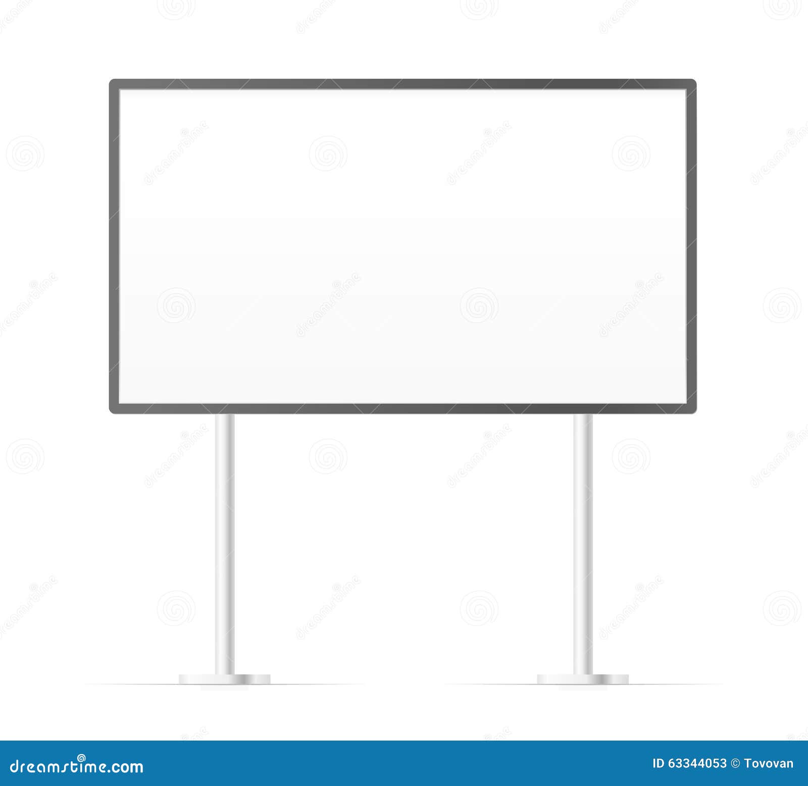 Blank Urban Advertising Board Template Stock Vector - Illustration of ...