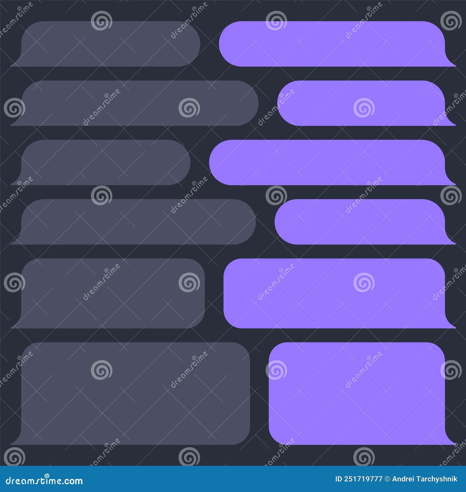 Blank Various Message Bubbles. Chat or Messenger Speech Bubble. SMS ...