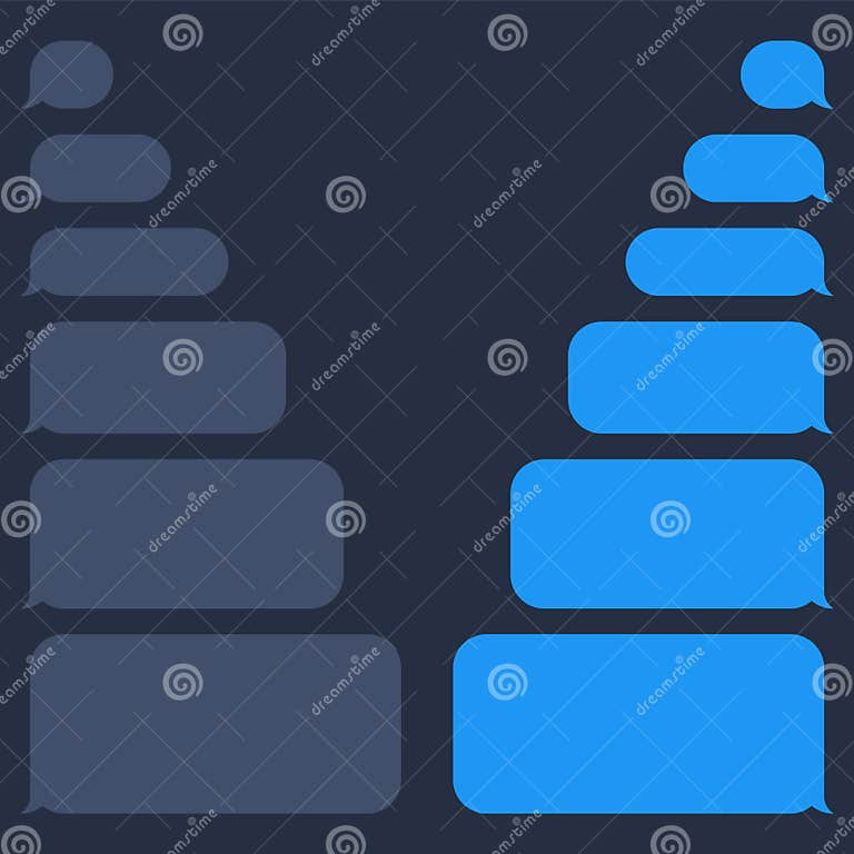 Blank Various Message Bubbles. Chat or Messenger Speech Bubble. SMS ...