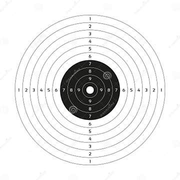 Blank Vector Gun Target, Paper Shooting Target, Blank Template Stock ...