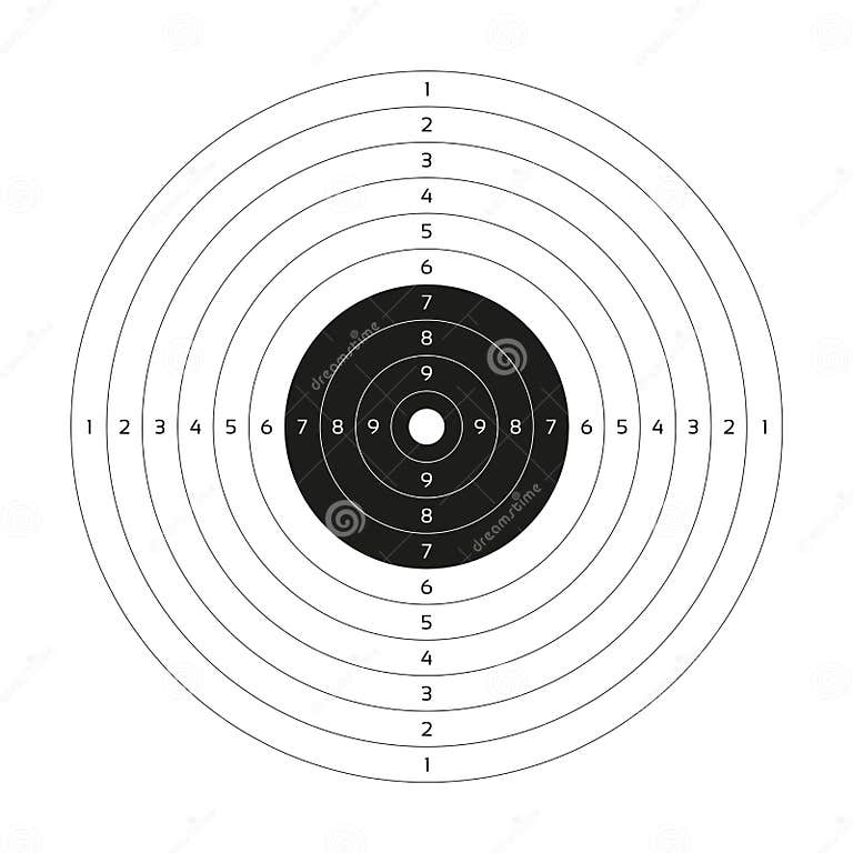Blank Vector Gun Target, Paper Shooting Target, Blank Template Stock ...
