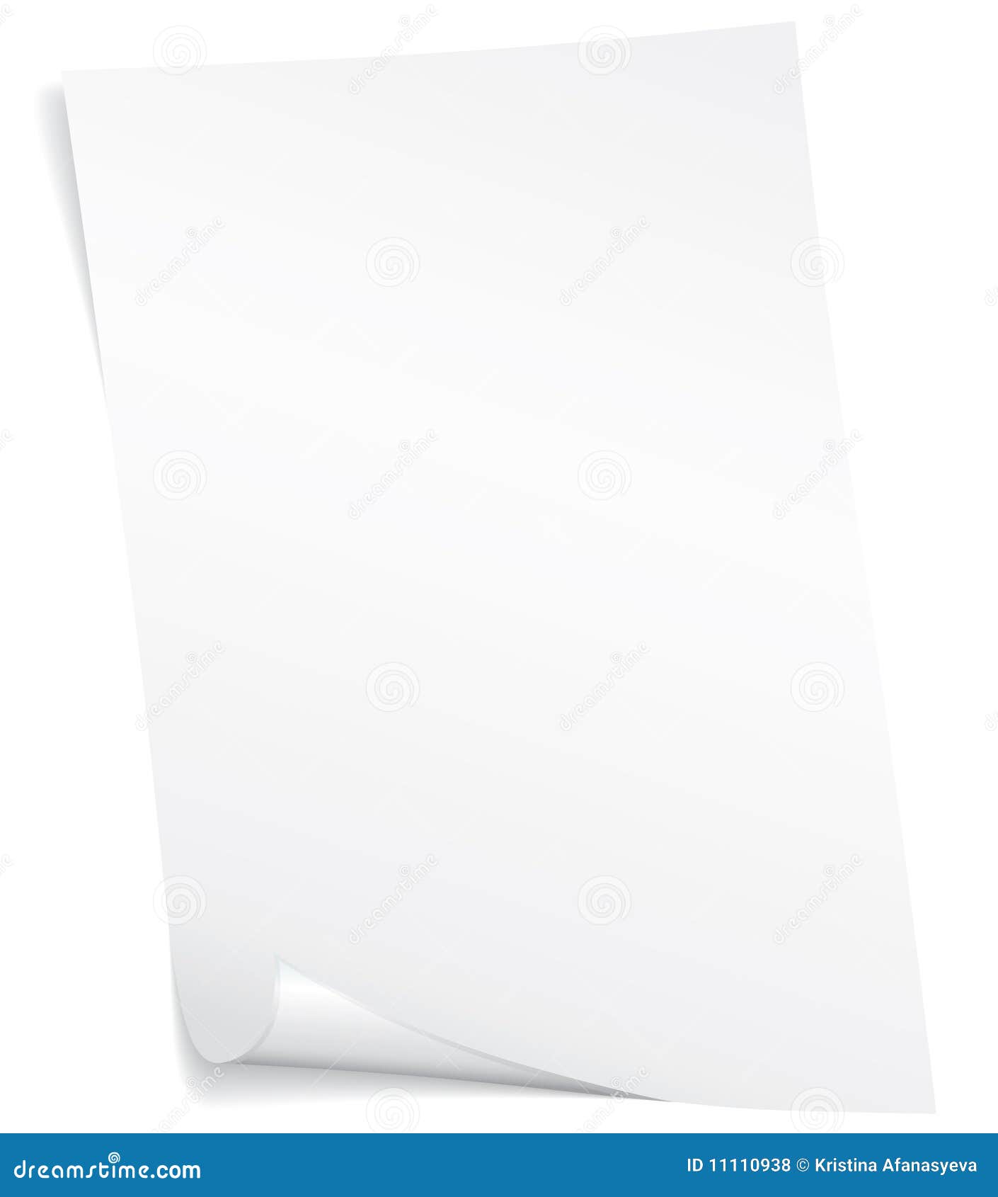 Blank vector page stock vector. Illustration of document - 11110938