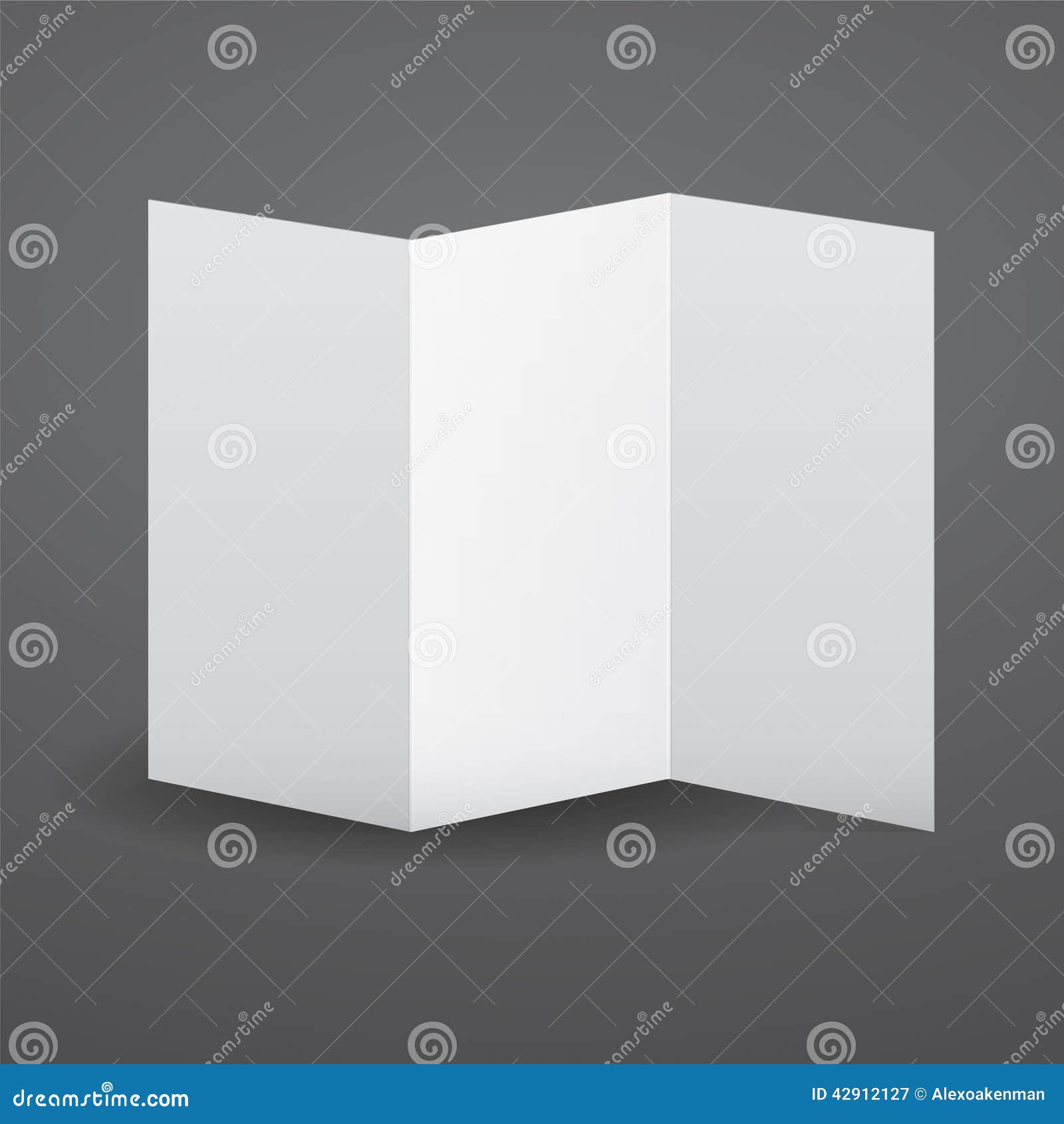 Blank Vector White Tri Fold Brochure Template. Stock Vector ... Blank Vector White Tri Fold Brochure Template. Stock Vector ...