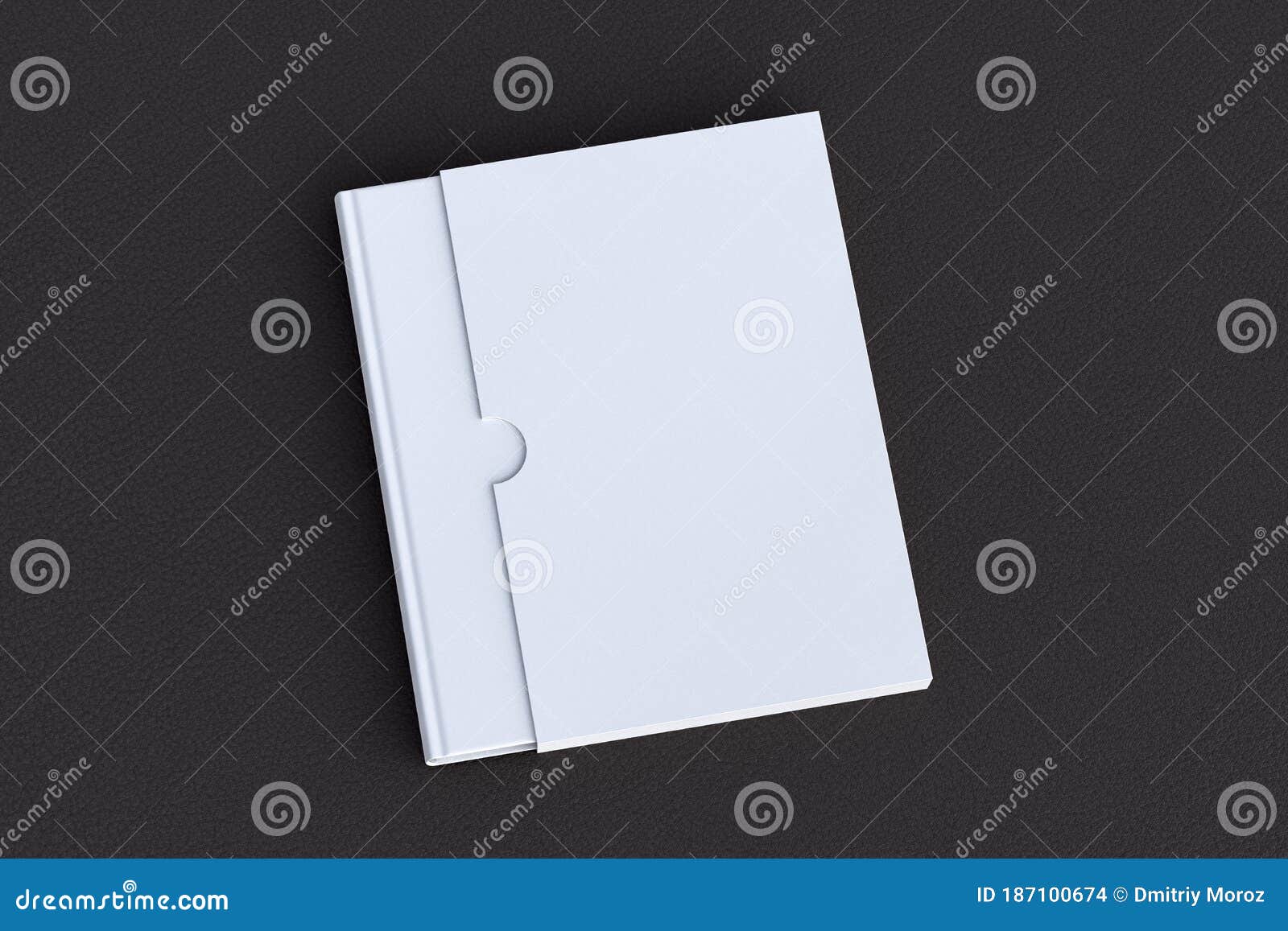 Blank book in box stock illustration. Illustration of mockup - 187100674