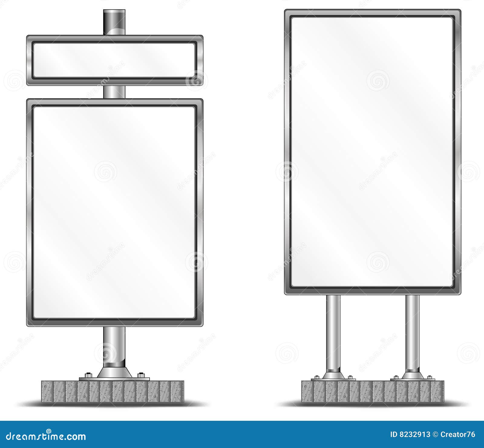 Blank vertical billboard stock vector. Illustration of blank - 8232913