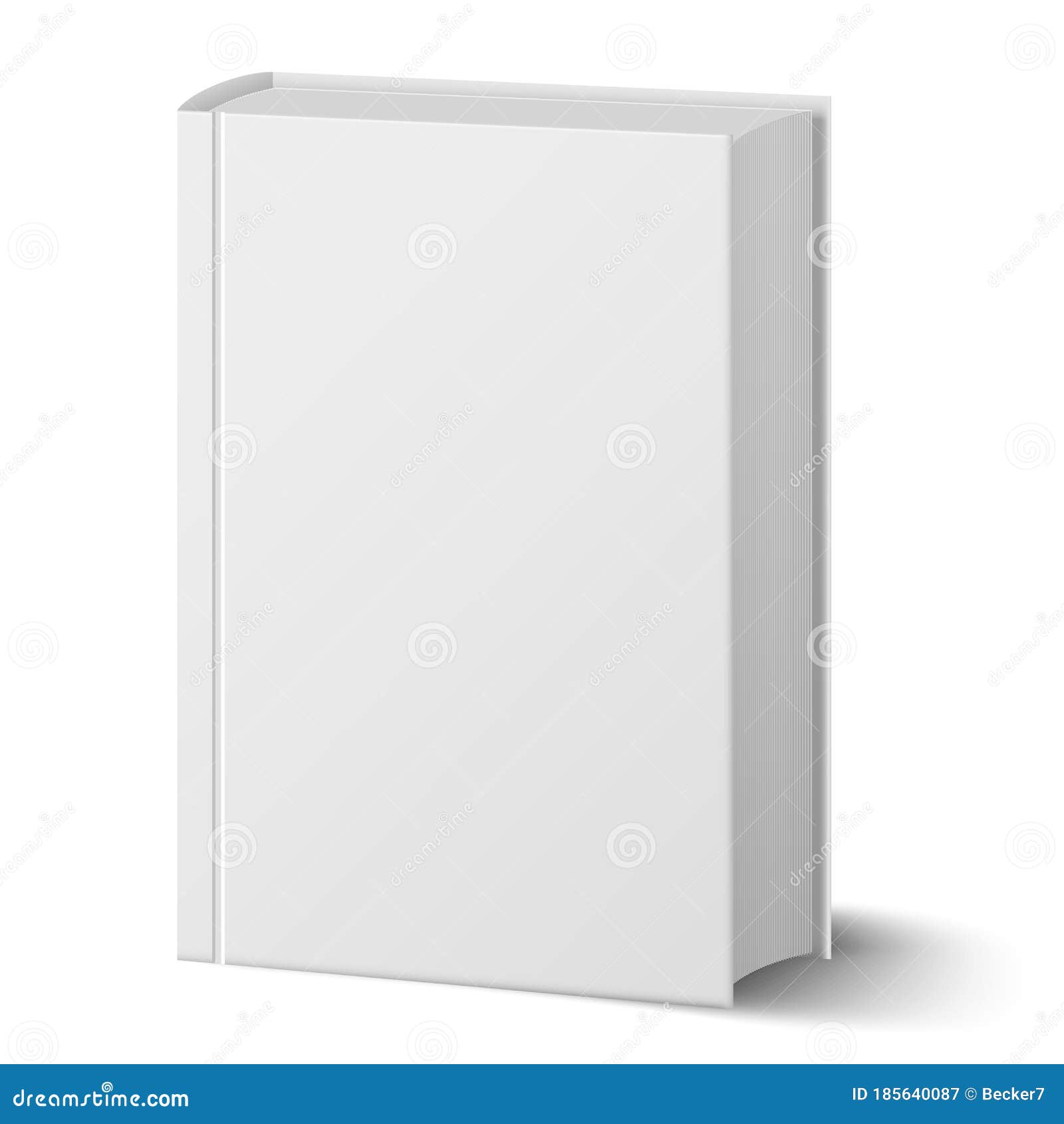 Blank Vertical Book with Hard Cover Template Standing. Closeup ...
