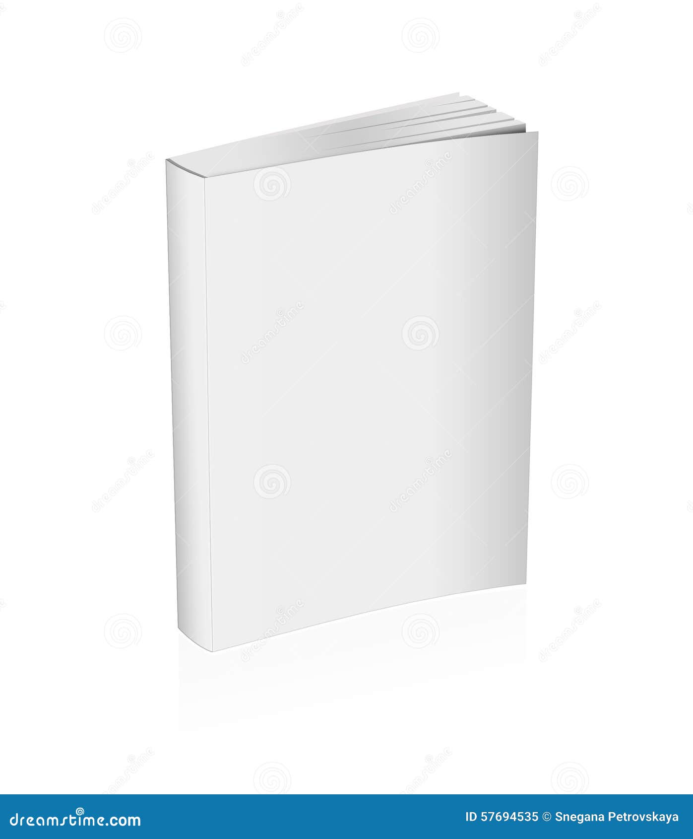 Blank Vertical Book Template. Stock Illustration - Illustration of ...