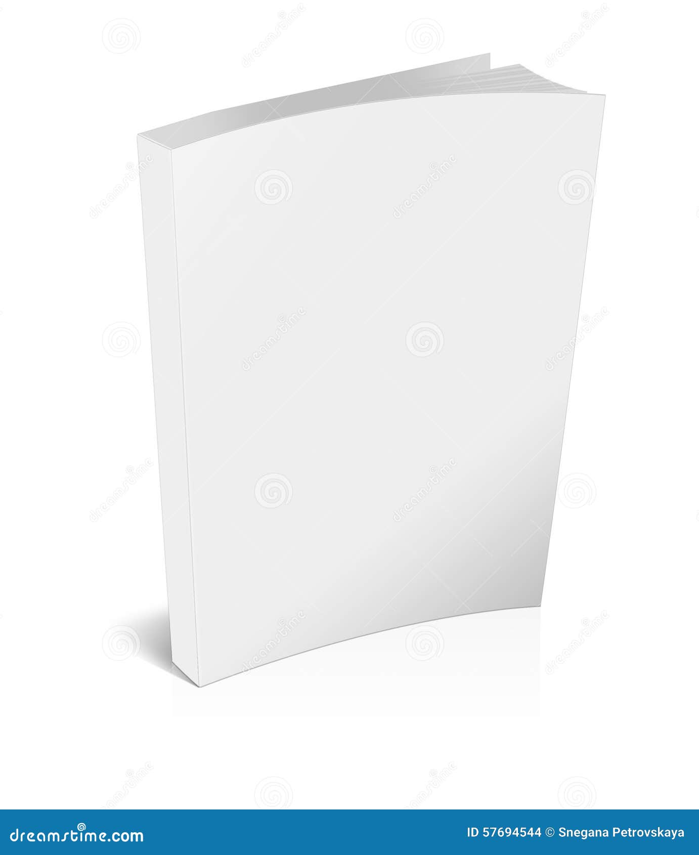 Blank Vertical Book Template. Stock Illustration - Illustration of ...
