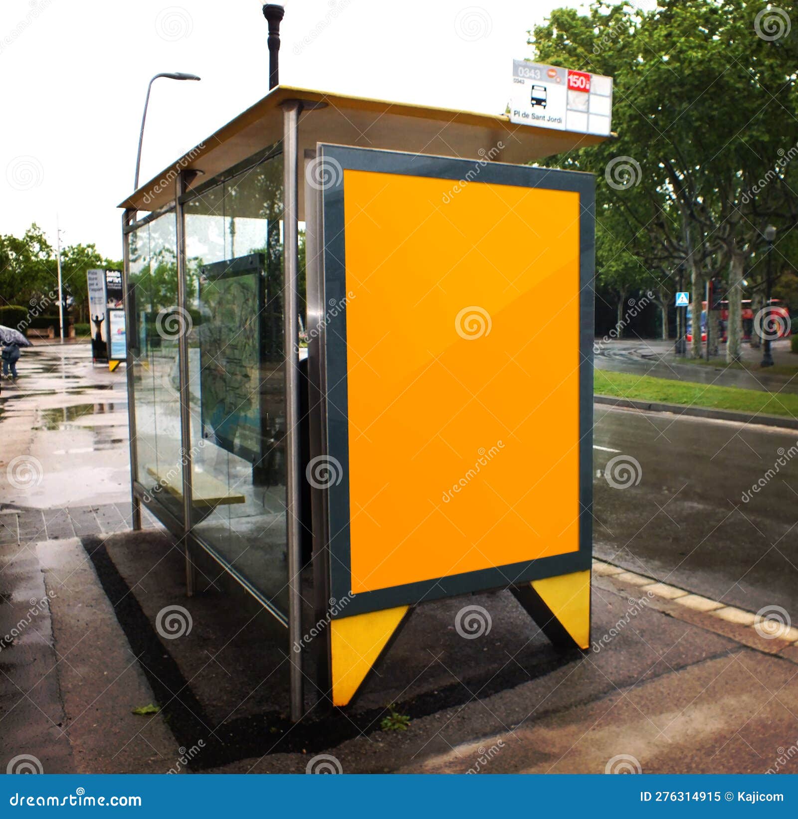 Blank Vertical City Light Poster for Advertising Stock Image - Image of ...