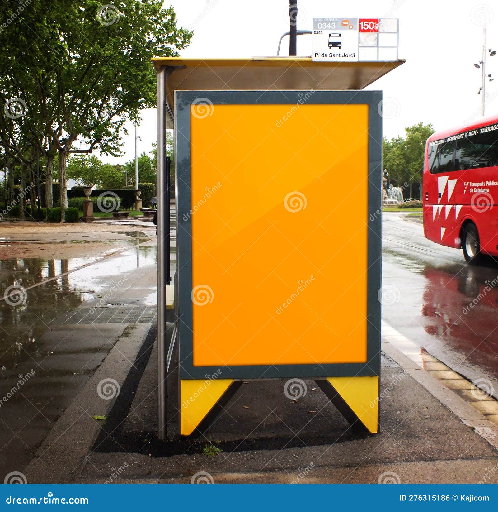 Blank Vertical City Light Poster for Advertising Stock Photo - Image of ...