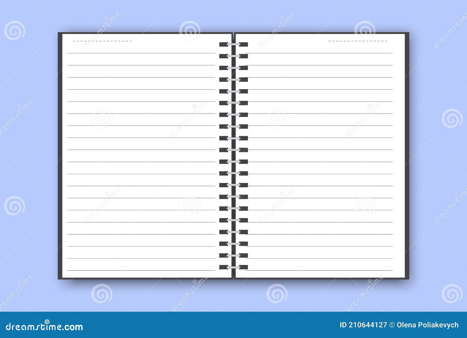 Blank Vertical Notebook Page. Book Cover for Brochure Design. 3d ...