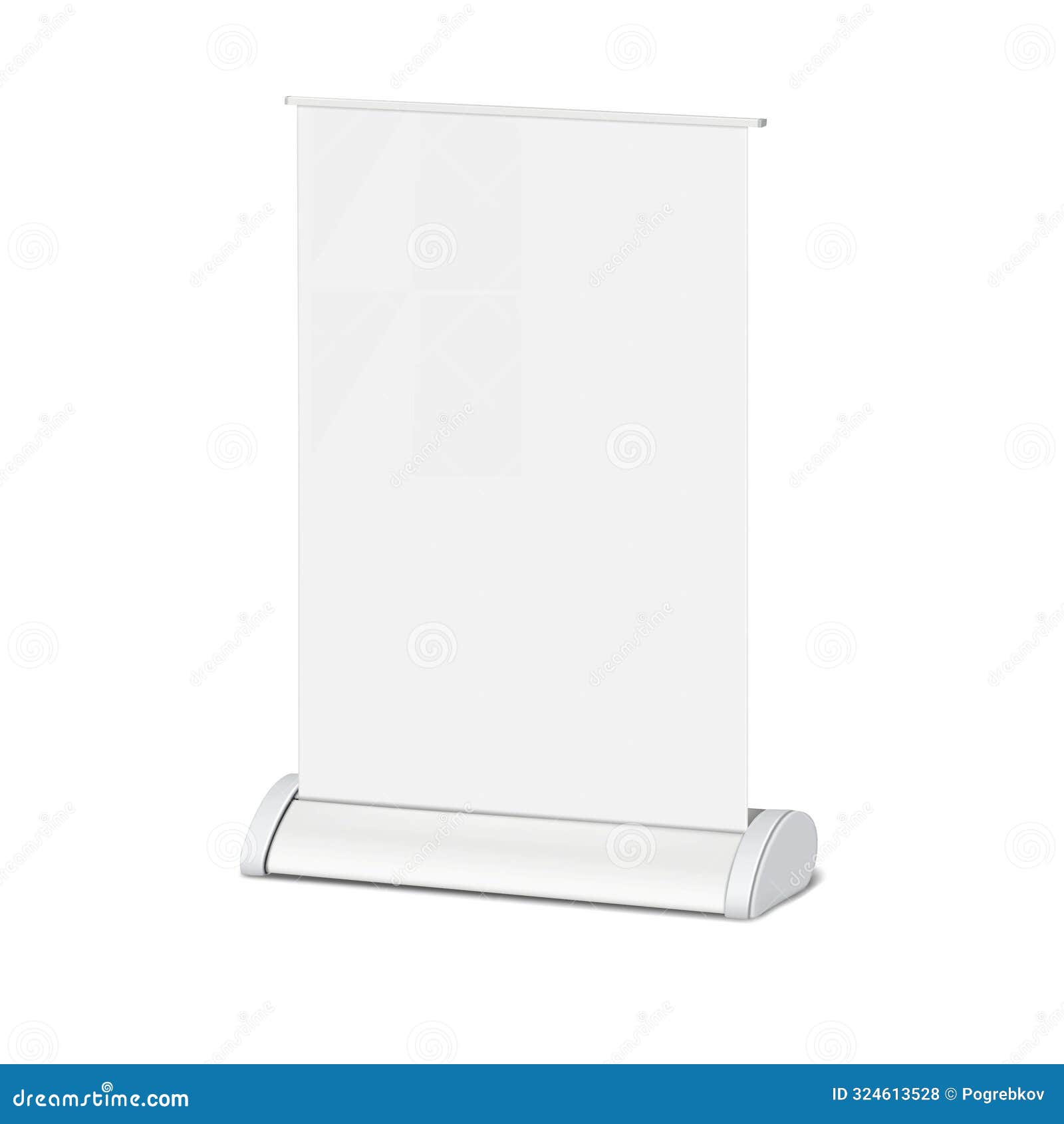 Blank Vertical Roll-up Banner Stand. Mockup. Pull-up Roller Portable ...