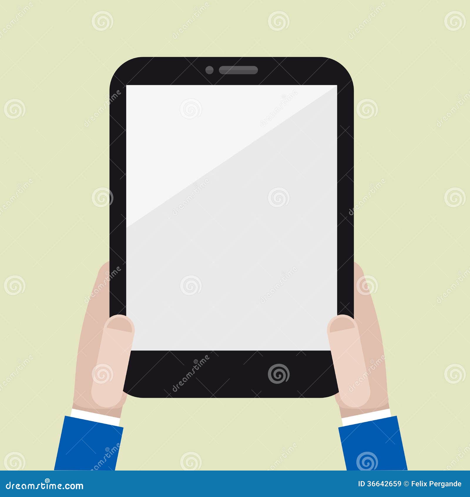 Blank vertical tablet stock vector. Illustration of flat - 36642659