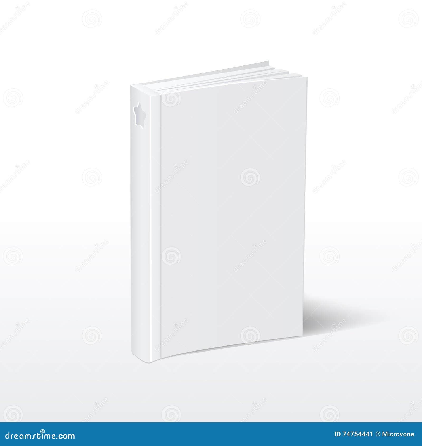 Blank Vertical White Softcover Book Standing On Table Perspective View ...