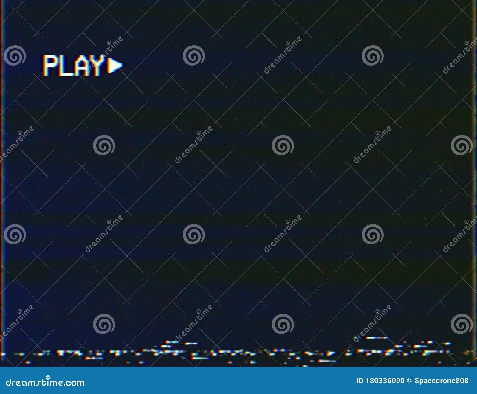 Blank Vhs Screen with Play Symbol Background Stock Photo - Image of ...