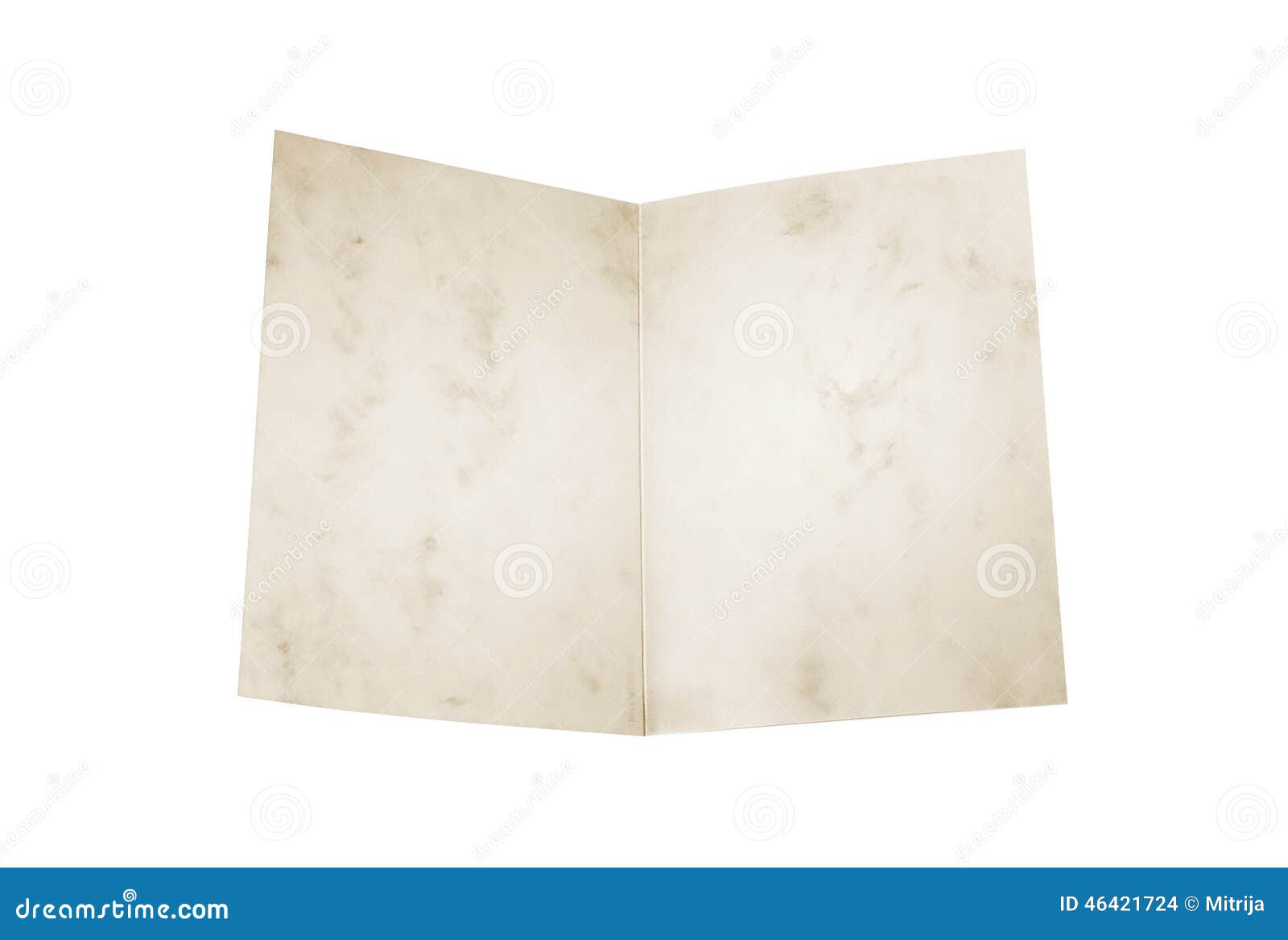 Blank Vintage Card Isolated Stock Photo - Image of blank, communication ...