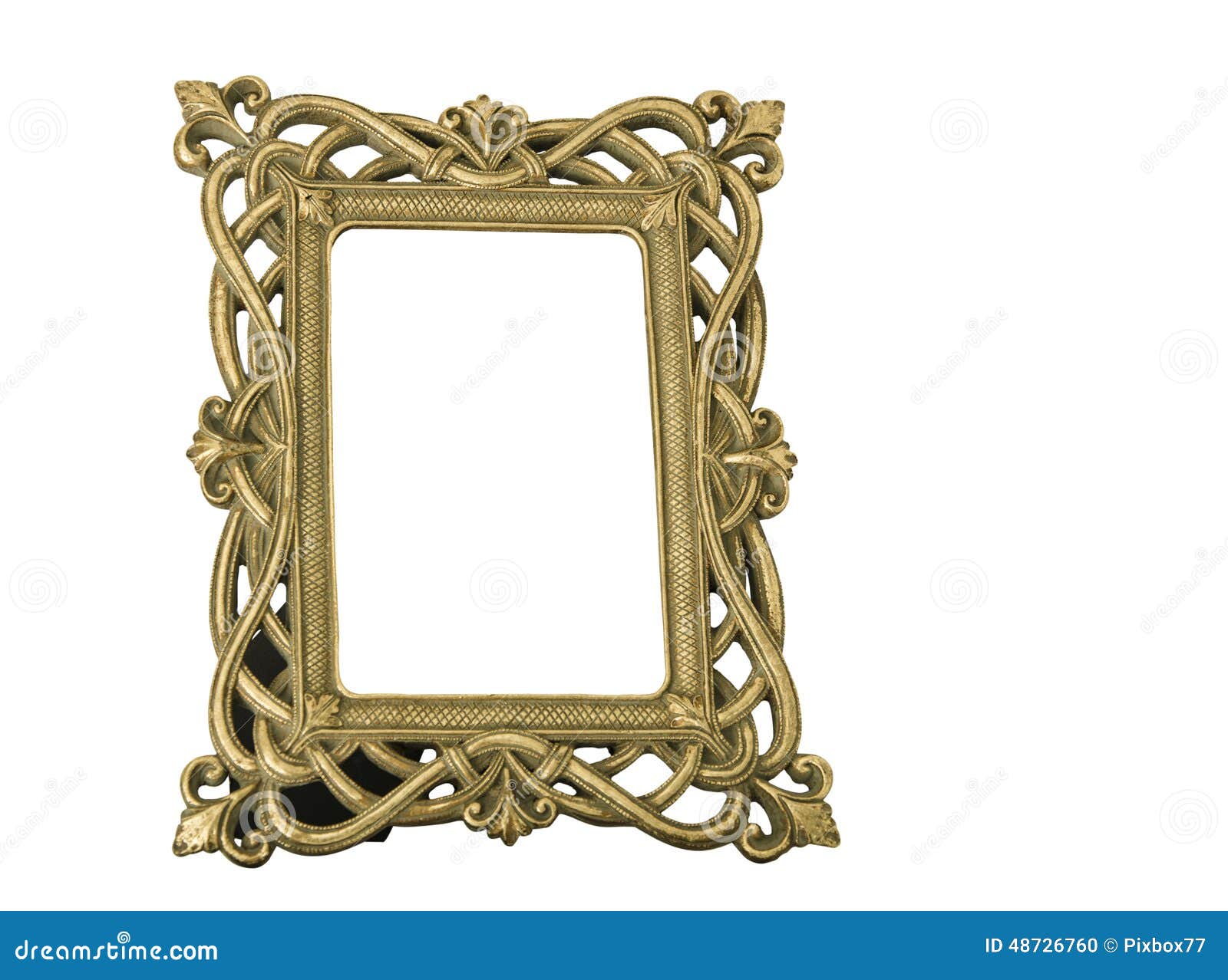 Blank Vintage Frame Isolated Stock Photo - Image of pattern, golden ...