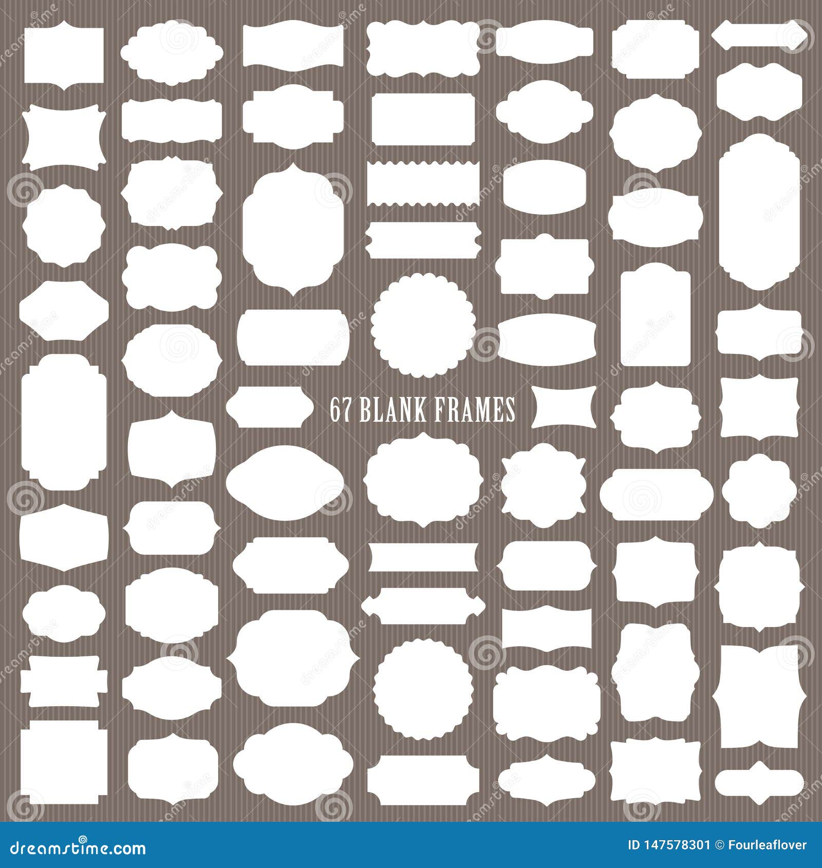 Blank Vintage Frames and Labels. Stock Vector - Illustration of ...