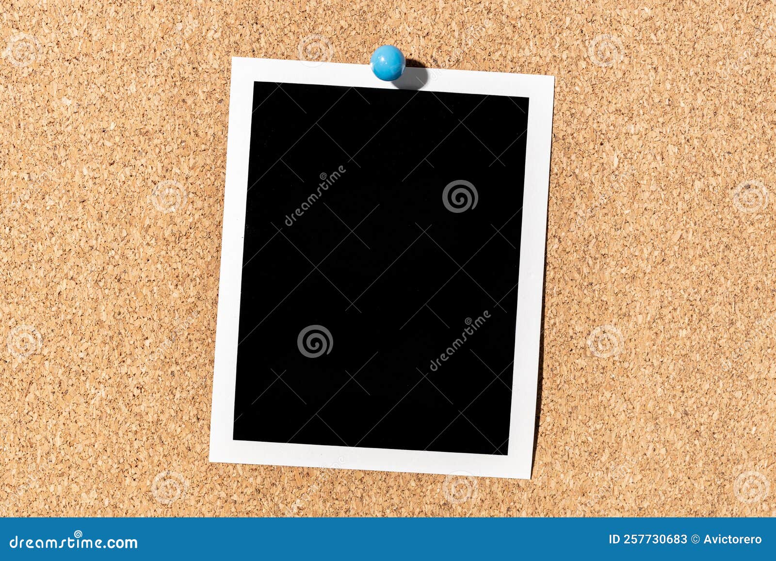 Blank Vintage Instant Photo Frame Pinned on Corkboard Stock ... Blank Vintage Instant Photo Frame Pinned on Corkboard Stock ...