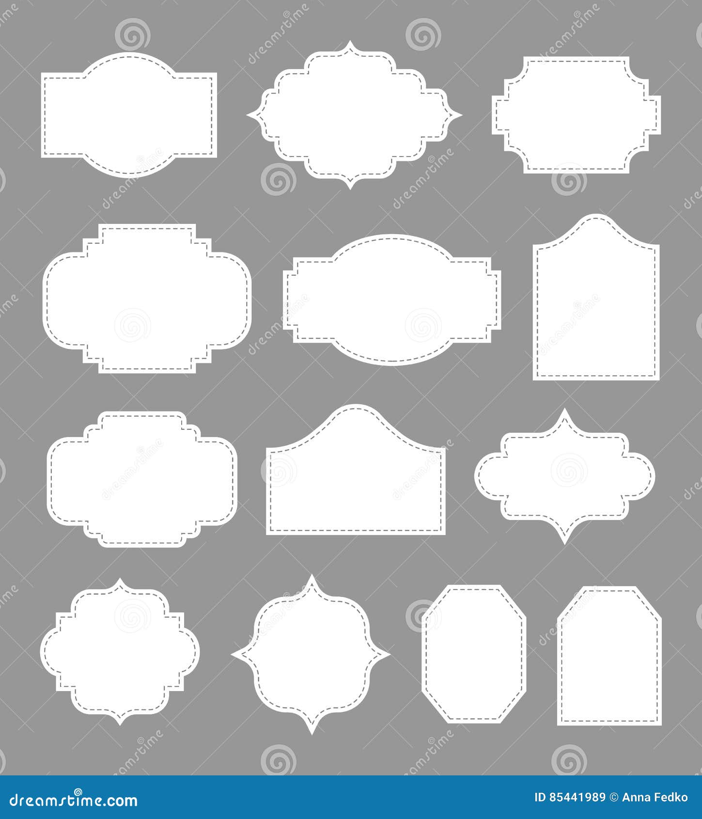 Blank vintage labels set, stock illustration. Illustration of ...