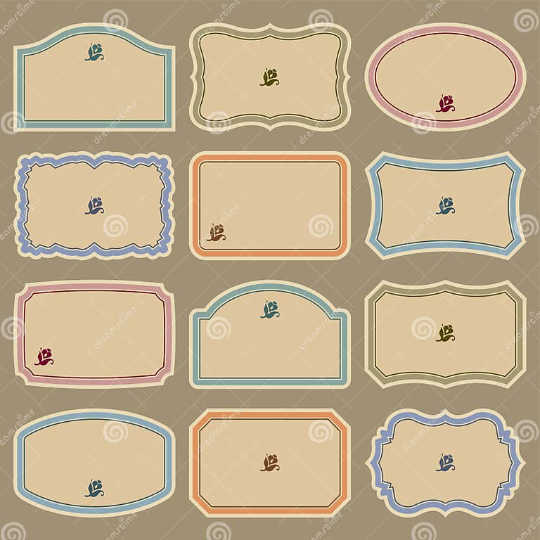 Blank Vintage Labels Set (vector) Stock Vector - Illustration of banner ...