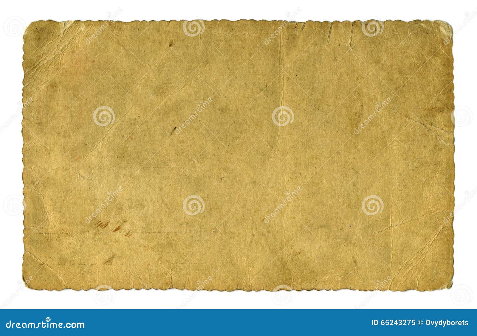 Blank Vintage Paper Isolated Stock Image - Image of blank, grungy: 65243275