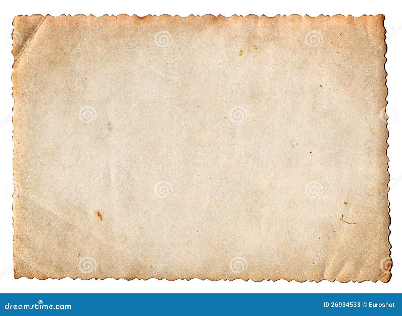 Blank Vintage Photo Paper Isolated Stock Image - Image of postage ...