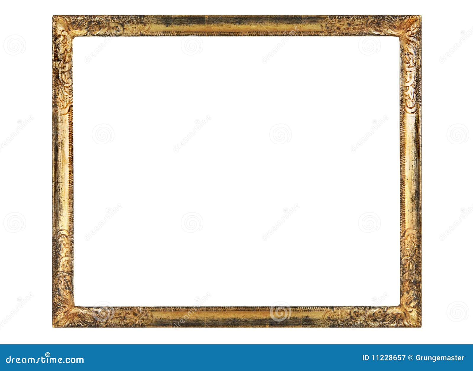 Blank Vintage Picture Frame Stock Image - Image of gold, display: 11228657