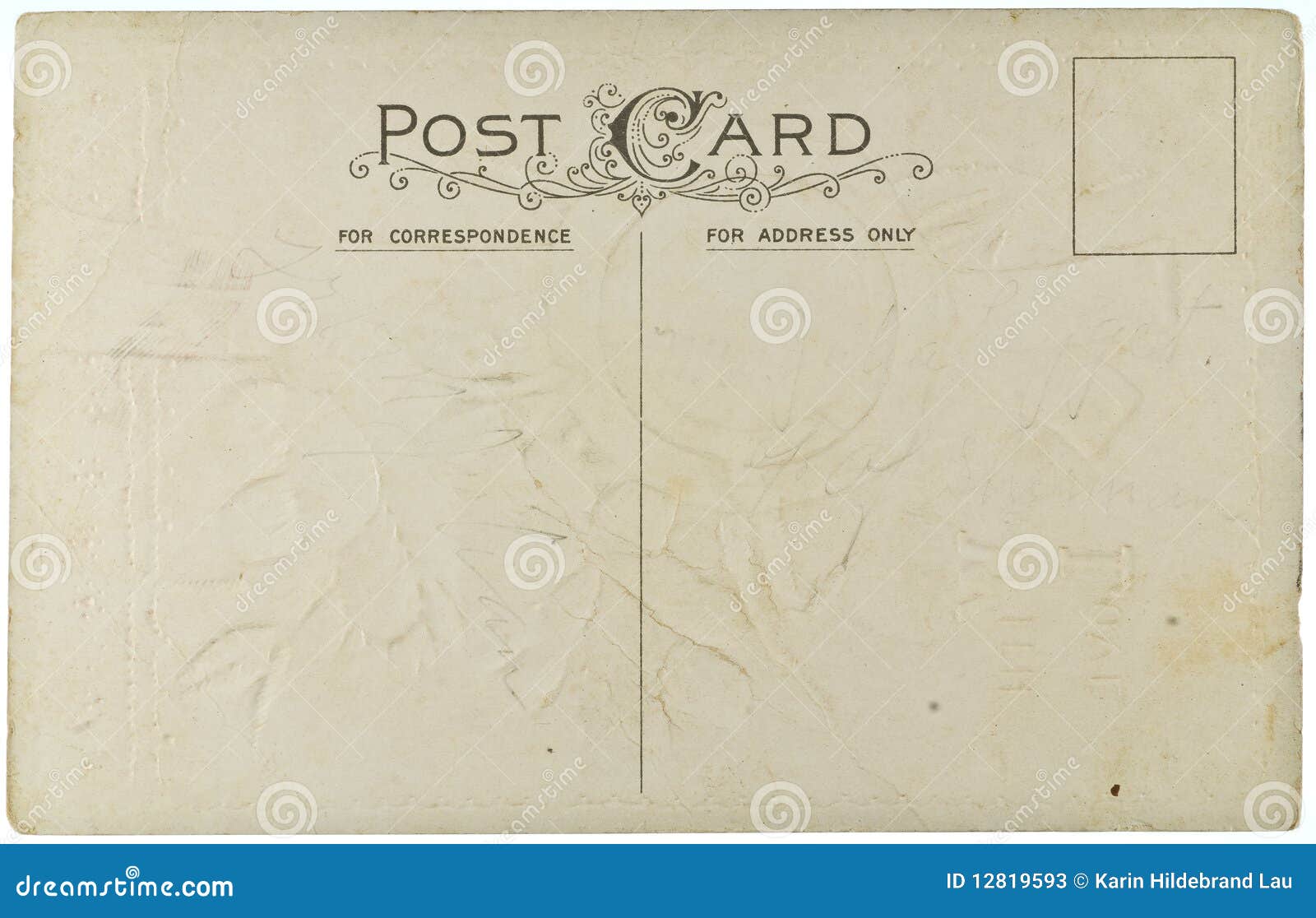 Blank Vintage Postcard stock image. Image of copy, postal - 12819593