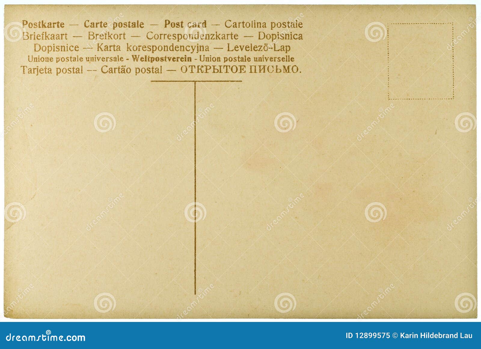 Blank Vintage Postcard stock image. Image of english - 12899575