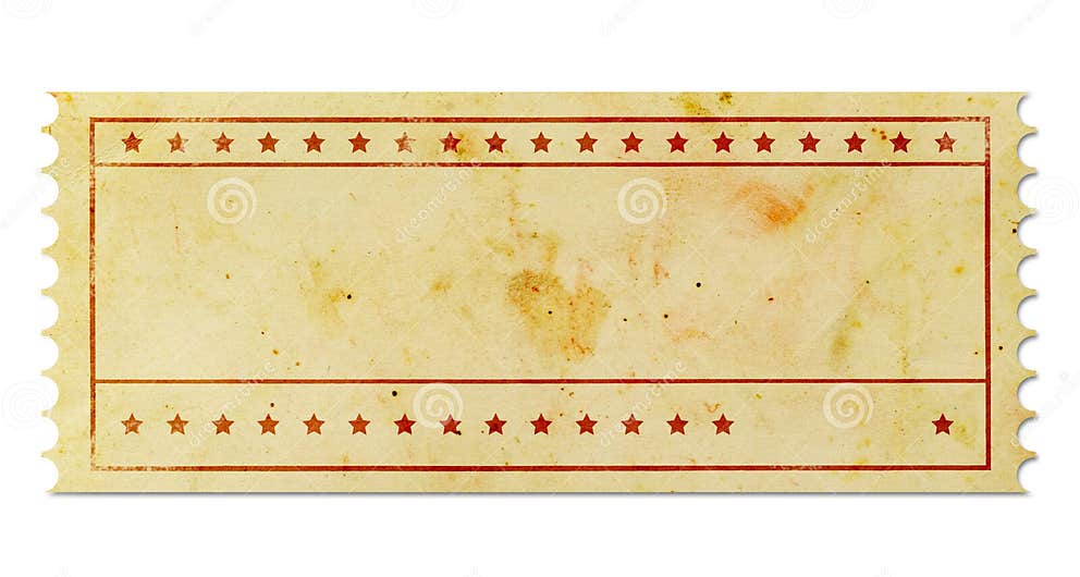 Blank vintage ticket stock photo. Image of activities - 57908184