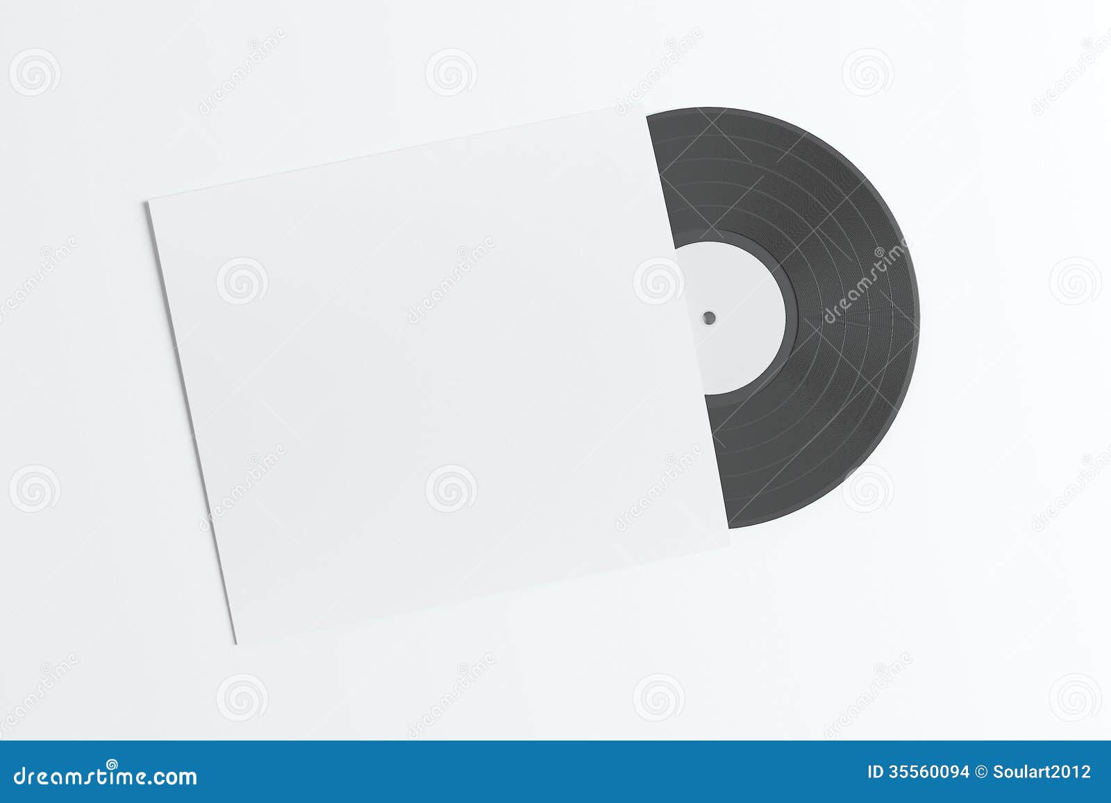 Blank Vinyl with Cover Isolated on White Stock Illustration ...