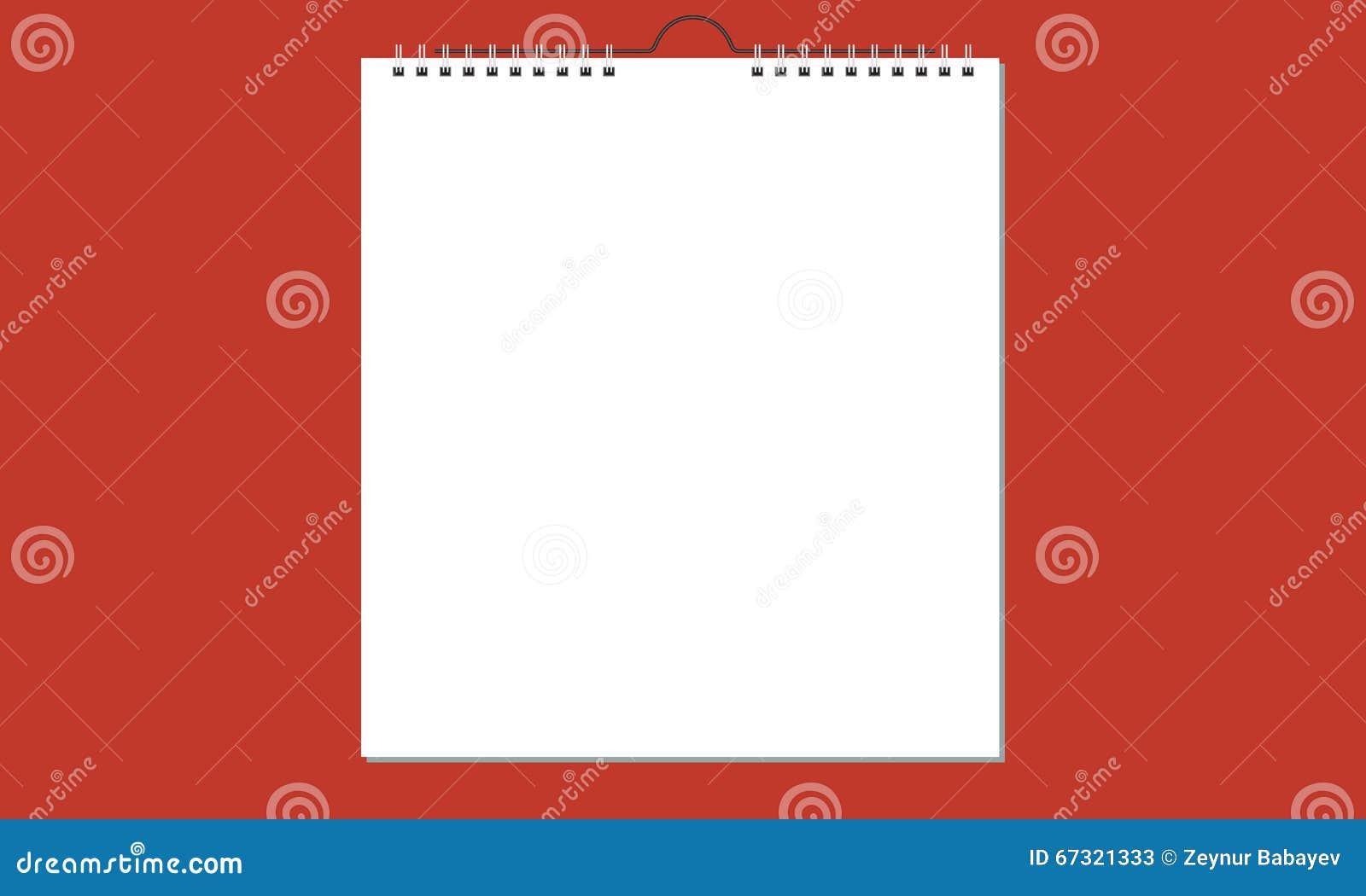 Blank Wall Calendar with Spring, Card Design. Vector Stock Vector ...