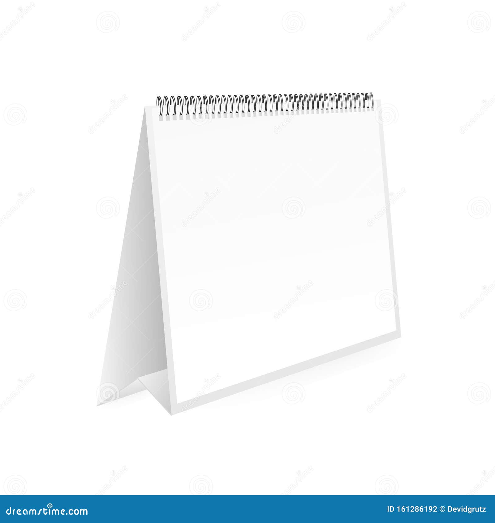 Blank Wall Calendar with Spring. Calendar Mock Up. Vector Stock ...