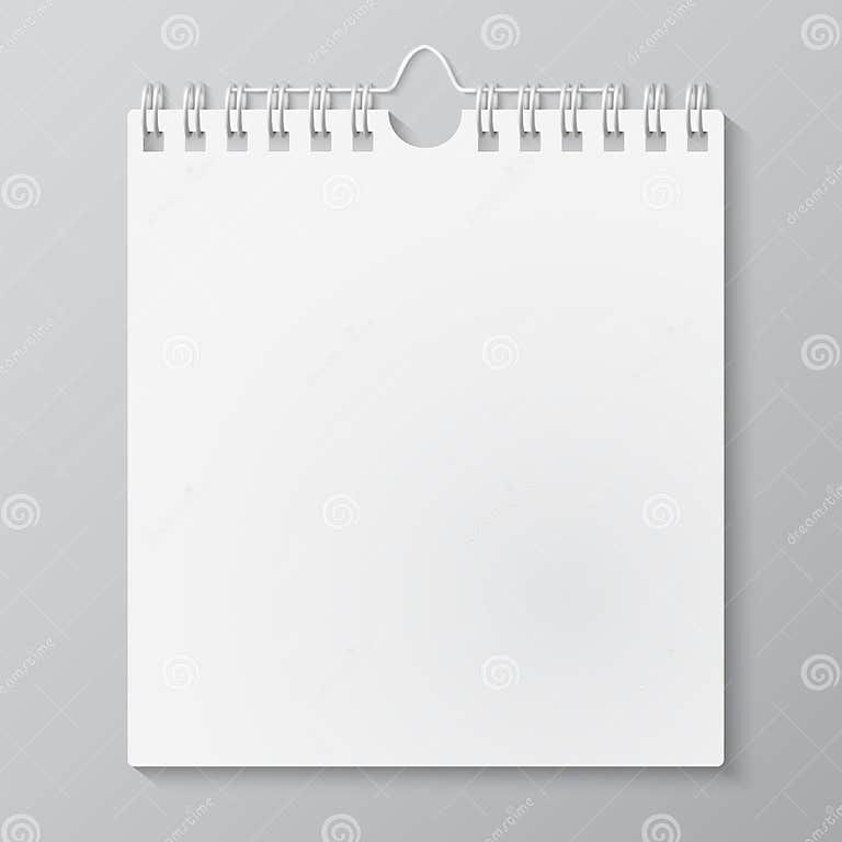 Blank Wall Calendar with Spring Stock Illustration - Illustration of ...