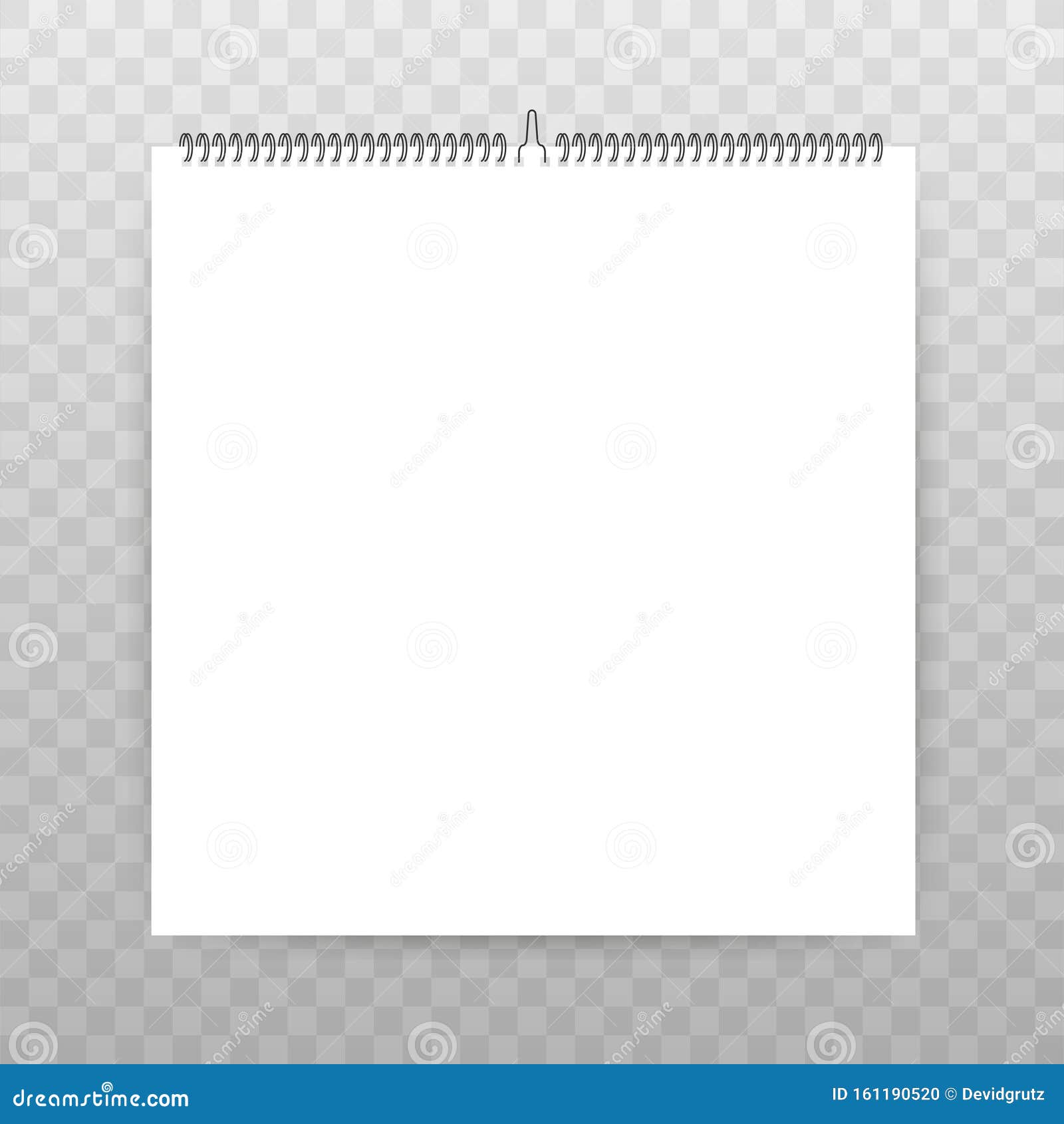 Blank Wall Calendar with Spring. Vector Illustration Stock Vector ...