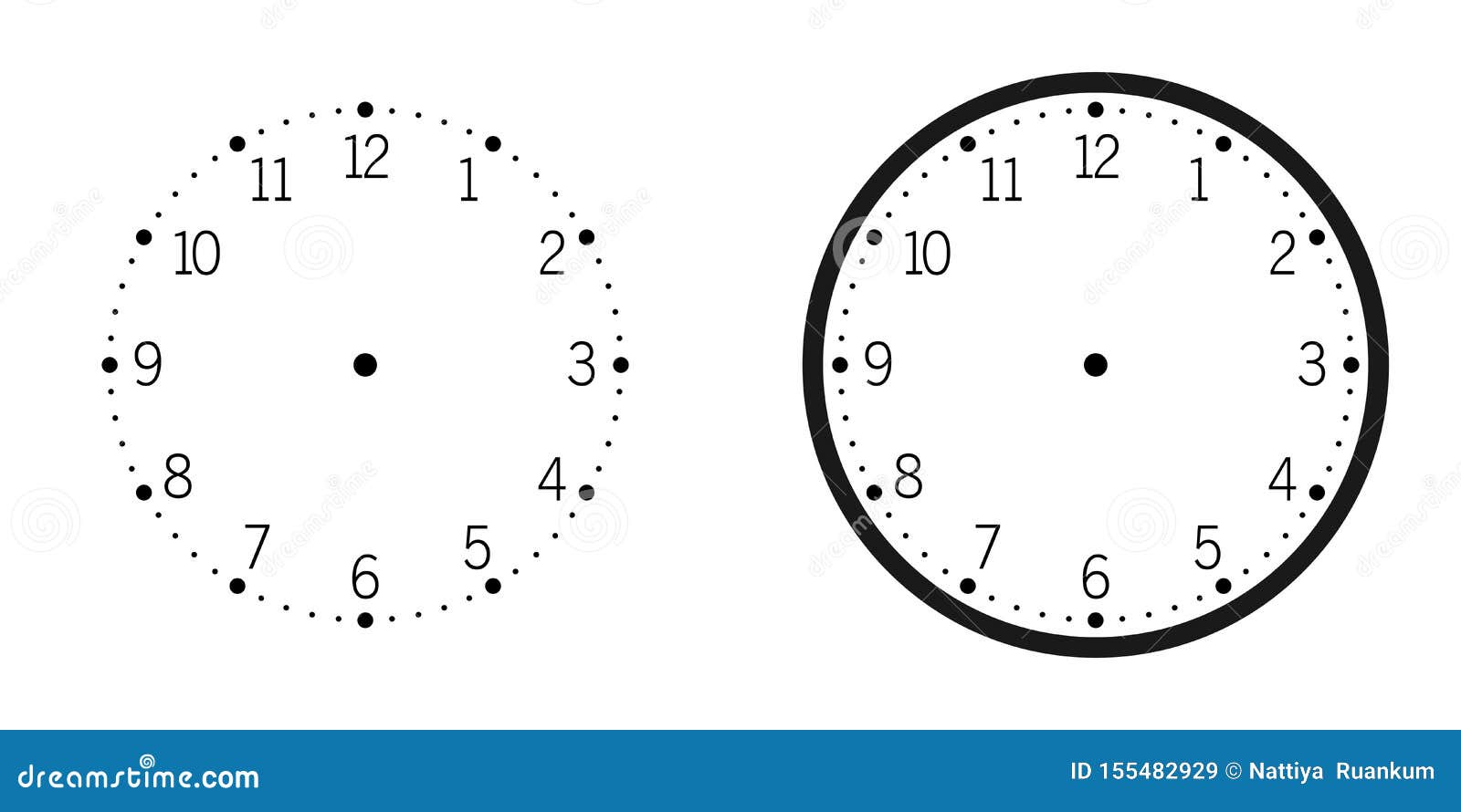 Blank Wall Clock Isolated on White Background Vector Stock Vector ...
