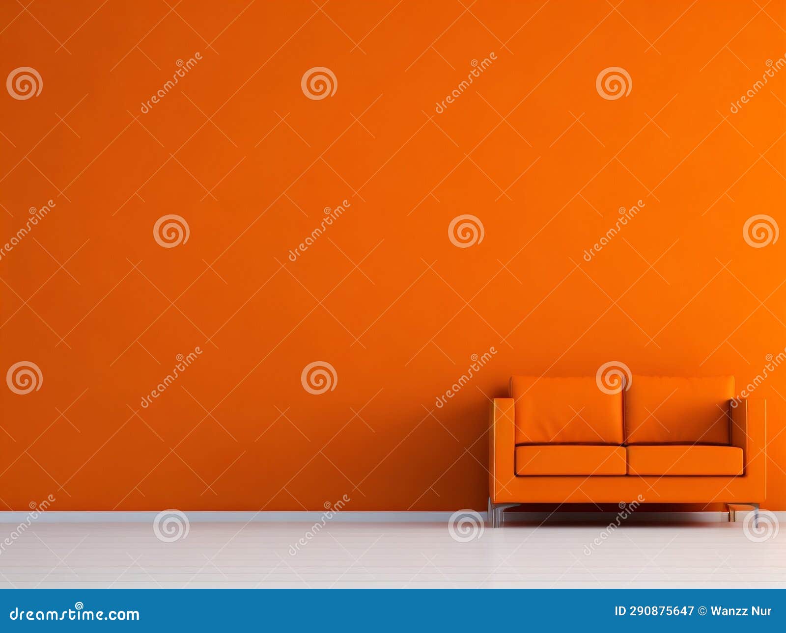 Blank wall home interior stock illustration. Illustration of window ...