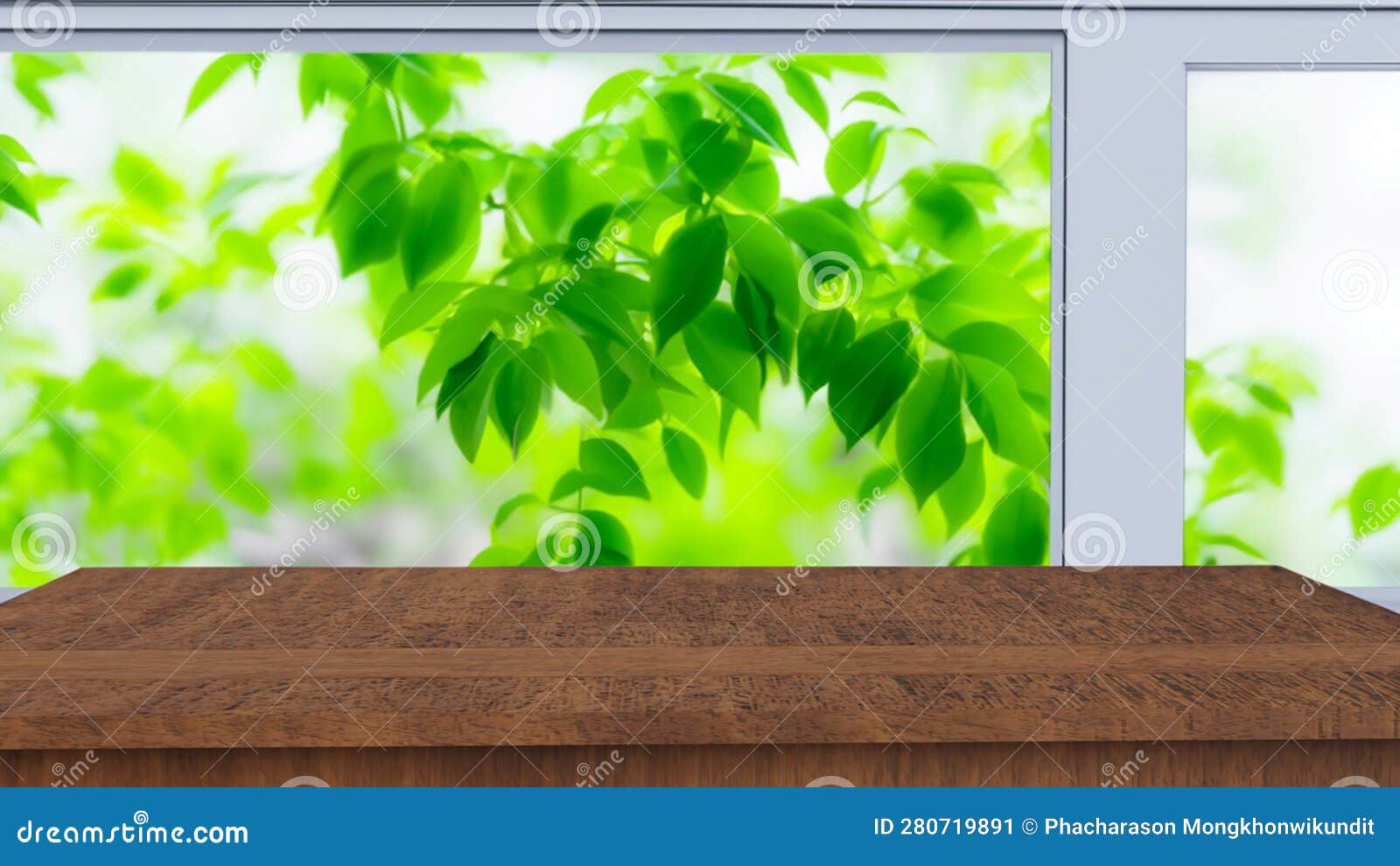 Blank Wall Mockup with Wooden Floor. 3D Rendering Stock Illustration ...