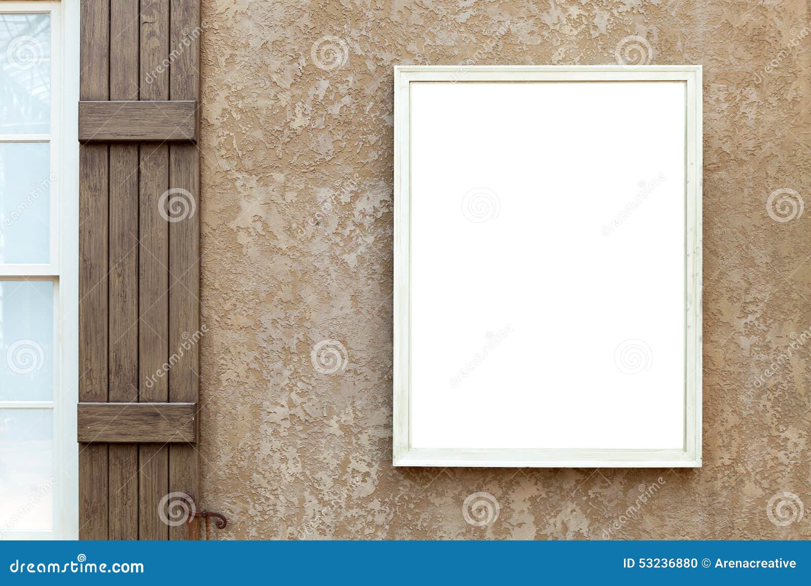 Blank Wall Sign with Copy Space Stock Photo - Image of layout, clipping ...