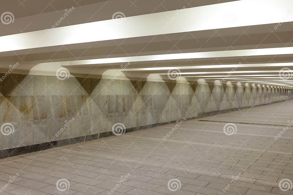 Blank Wall of Underground Pass Stock Image - Image of tunnel, road ...