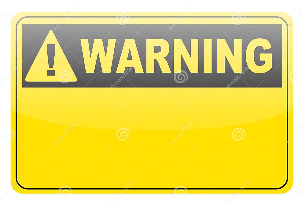 Blank warning lable stock vector. Illustration of advice - 25623161