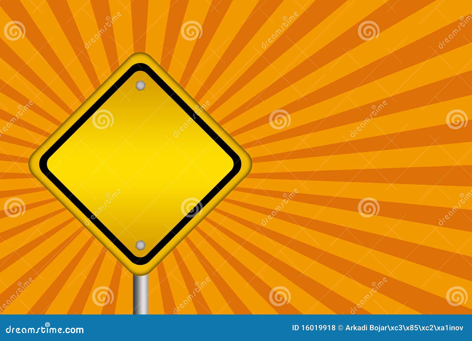 Blank warning sign stock illustration. Illustration of design - 16019918