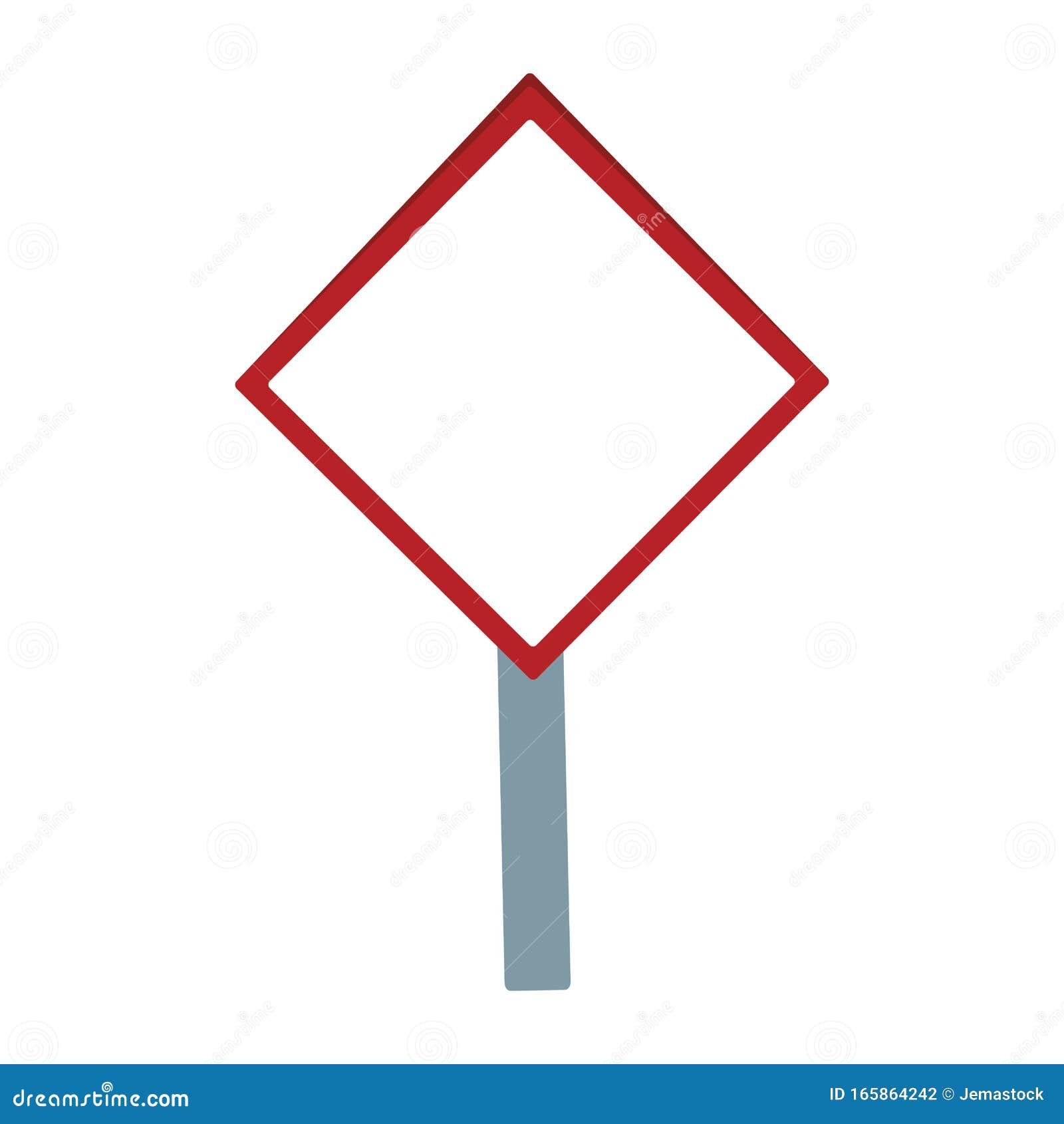Blank Warning Sign Icon, Flat Design Stock Vector - Illustration of ...