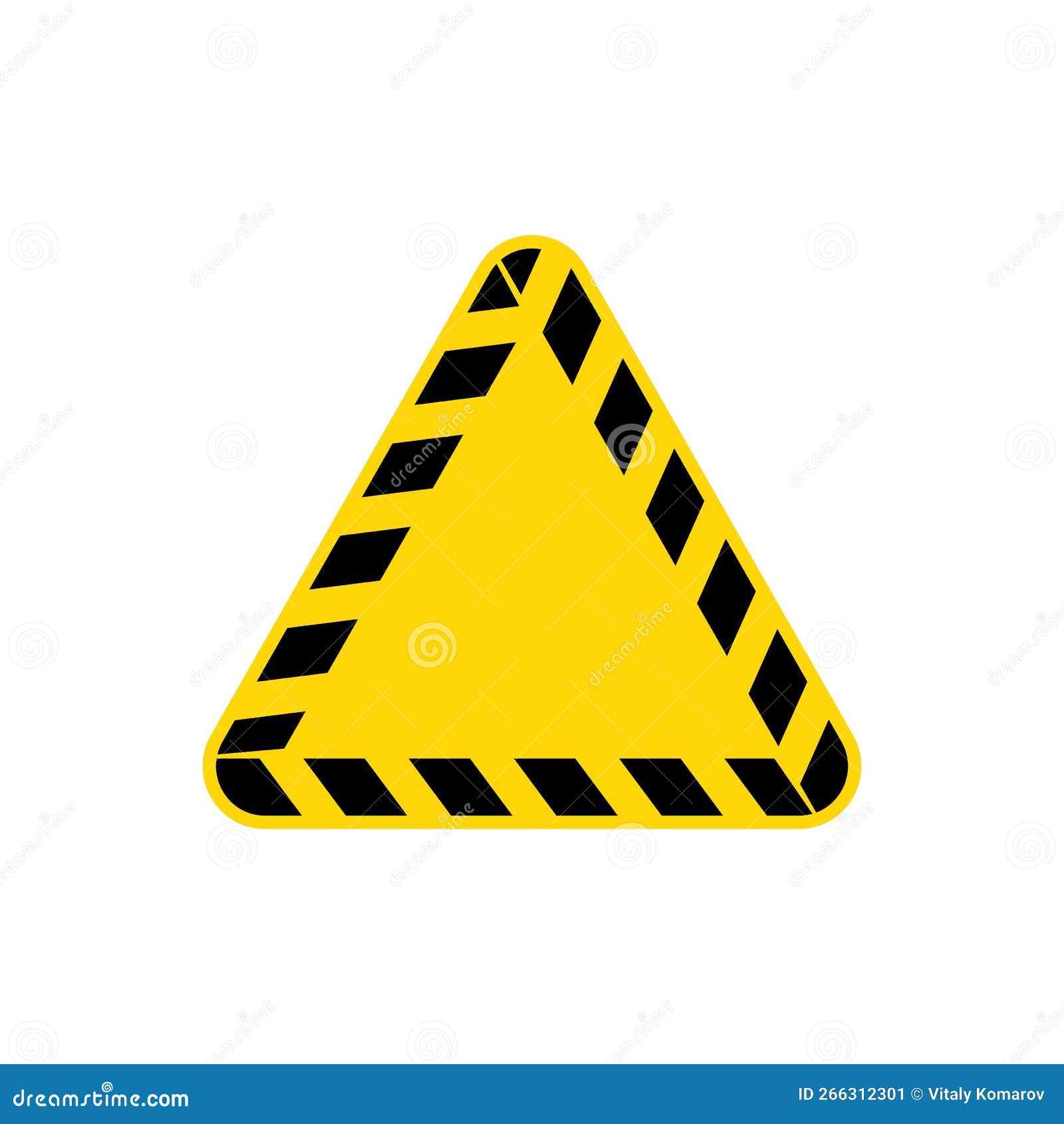 Blank Warning Sign. Triangular Warning Sign on a White Background. Road ...
