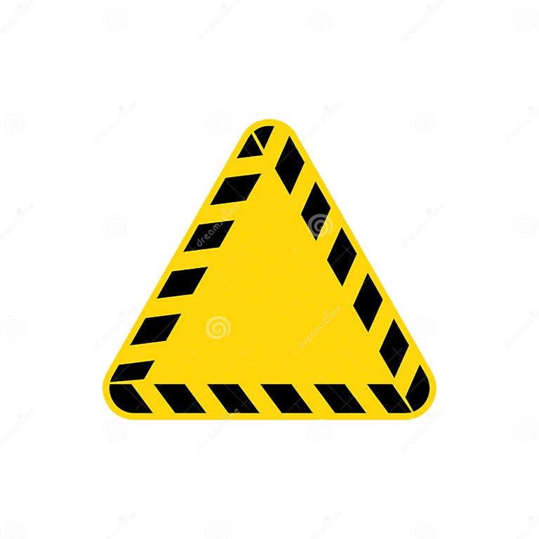 Blank Warning Sign. Triangular Warning Sign on a White Background. Road ...