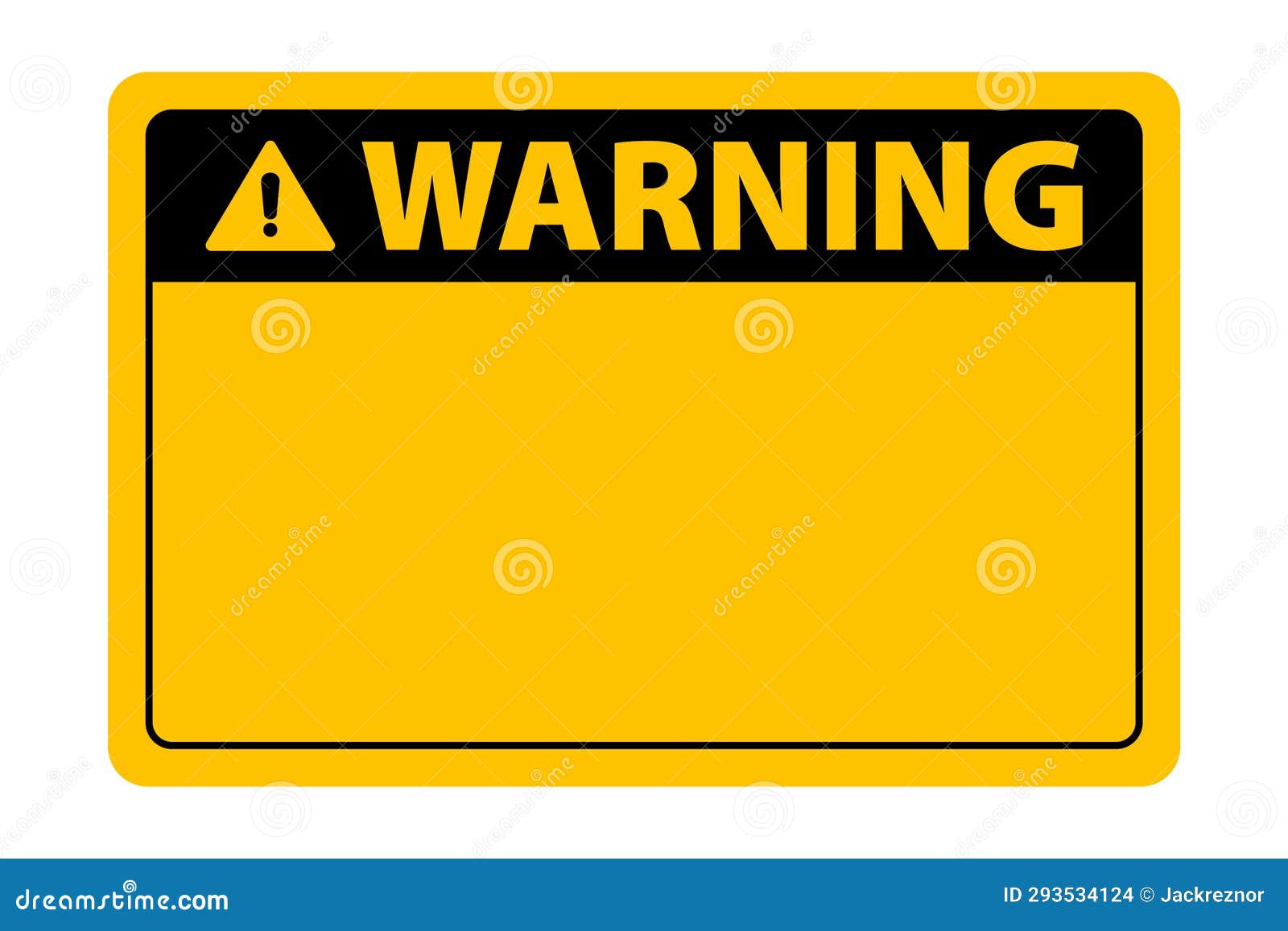 Blank Warning Sign. Vector Illustration Stock Vector - Illustration of ...